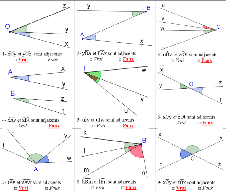 Angles exercices corrigés 1AC exercices corrigés en ligne 1AC-