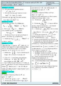 Examen National Maths Sciences et Technologies