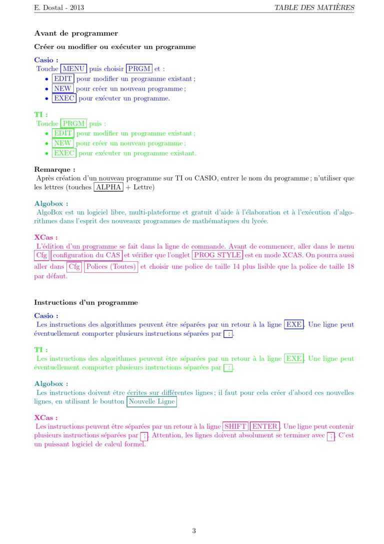 Algorithmique et programmation Maths 1ère ES exercices corrigés
