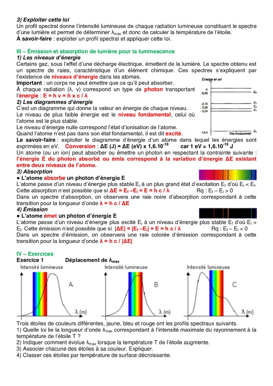 Exercices Sur La Lumière | Propagation De La Lumière Exercices – VOQCVF