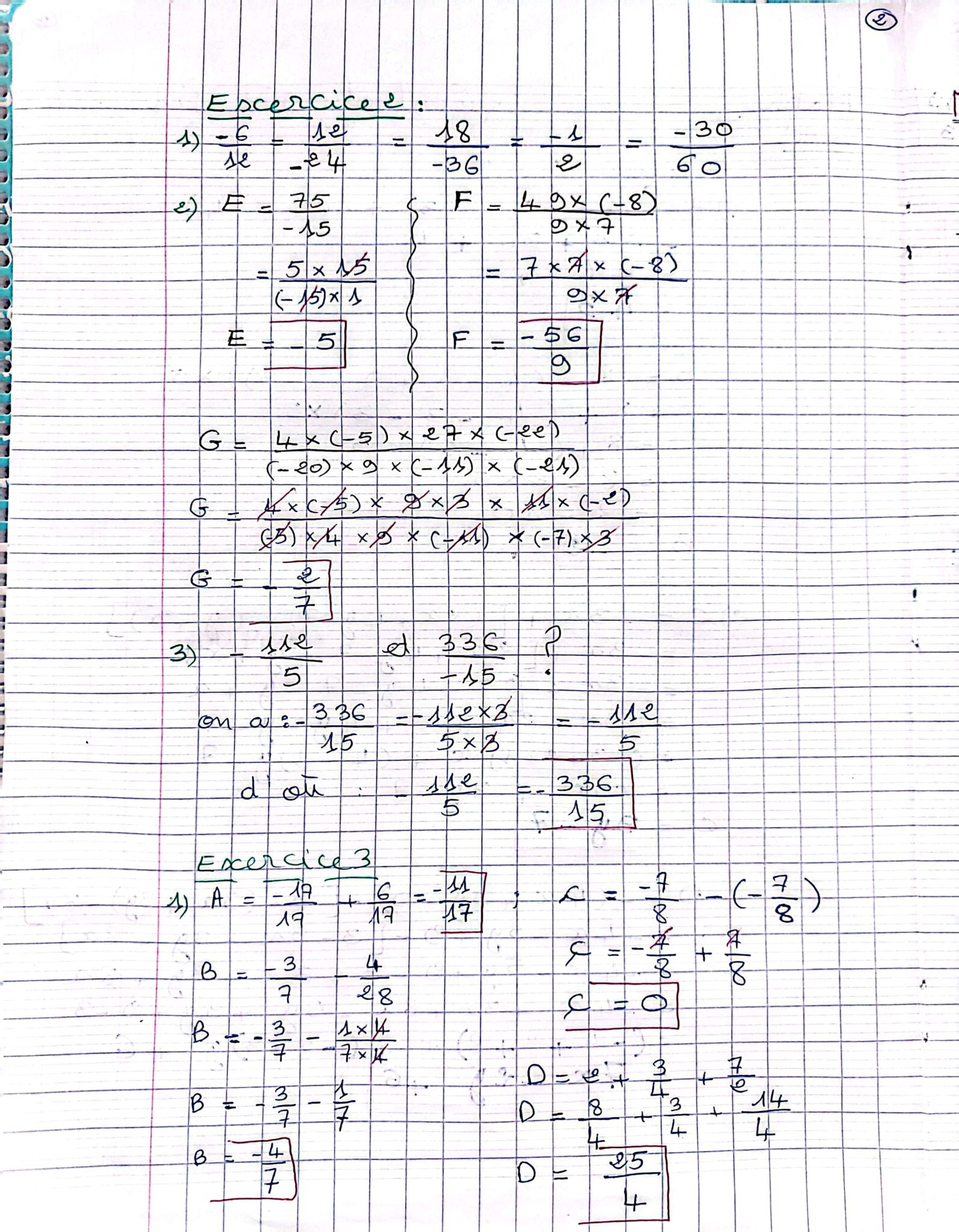 Devoirs Corrigés Maths N°1 S1 2AC biof - Dyrassa
