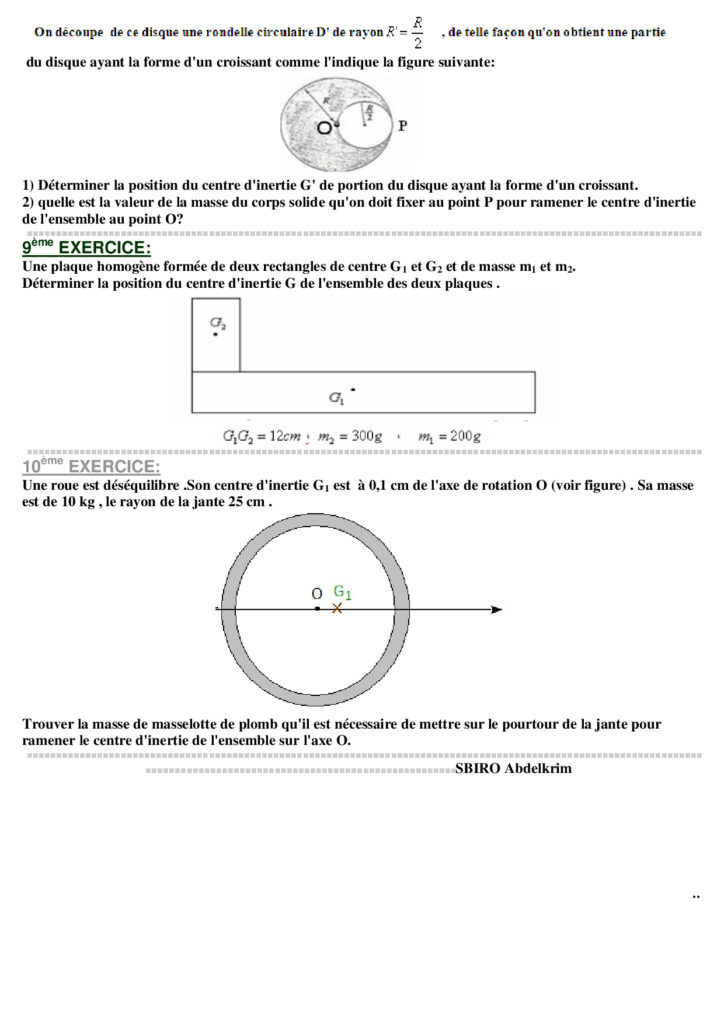 Le principe d’inertie