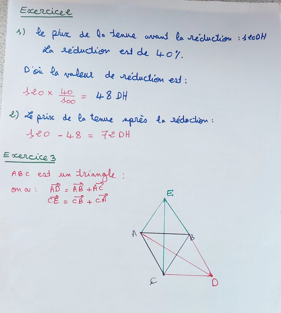 Devoirs Corrigés Maths N°3 S2 2AC